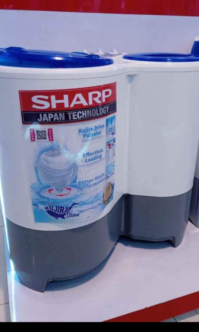 Sharp twintub washing machine, TV & Home Appliances, Washing Machines ...