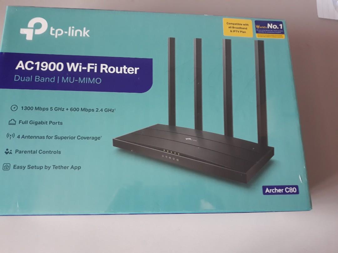 TP-LINK AC1900 WIFI ROUTER ARCHER C80, Computers & Tech, Parts ...
