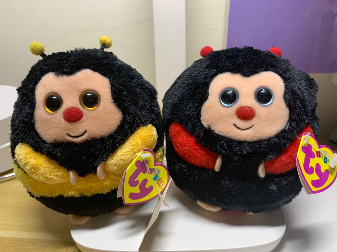 TY bumble bee and lady bird, Hobbies & Toys, Toys & Games on Carousell