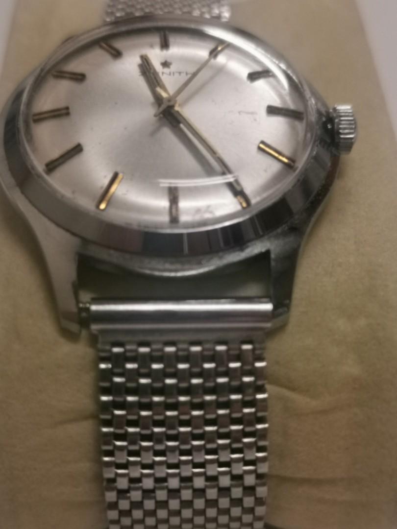 Zenith Fond Acier Inoxydable Vintage, Luxury, Watches on Carousell