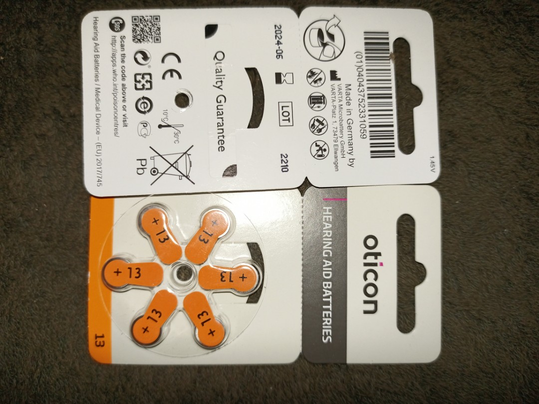 #13 oticon hearing aid batteries, Community on Carousell