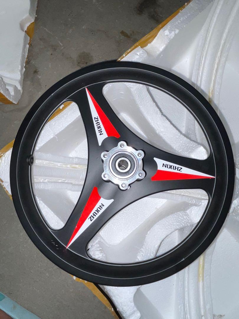 14" 14 INCH TRI-SPOKE FRONT RIM 100MM COMES WITH SHAFT, Sports ...