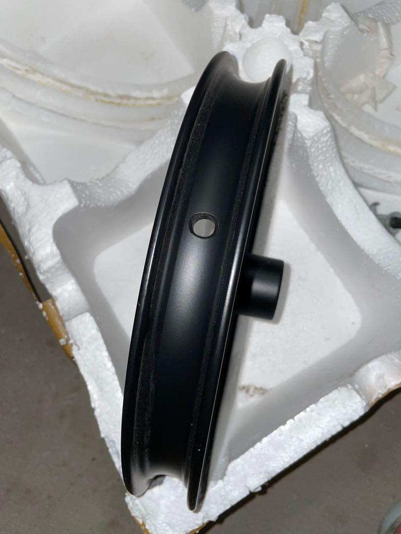 14" 14 INCH TRI-SPOKE FRONT RIM 100MM COMES WITH SHAFT, Sports ...