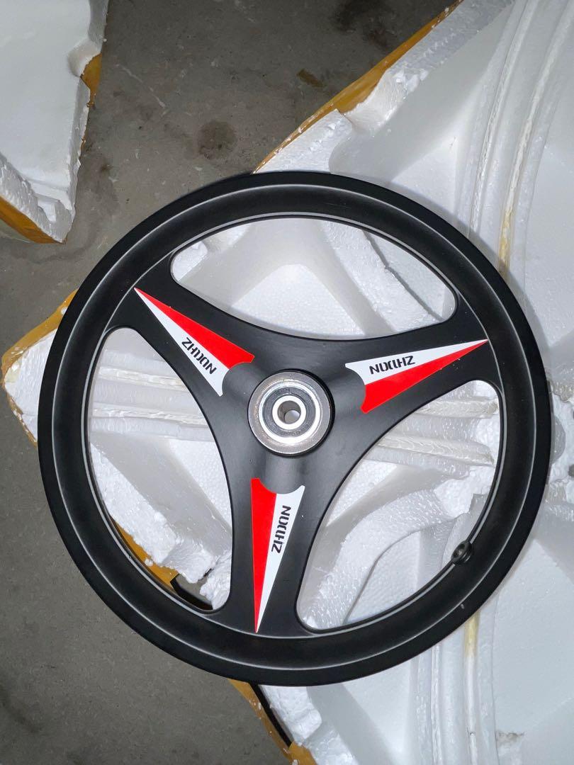 14" 14 INCH TRI-SPOKE FRONT RIM 100MM COMES WITH SHAFT, Sports ...