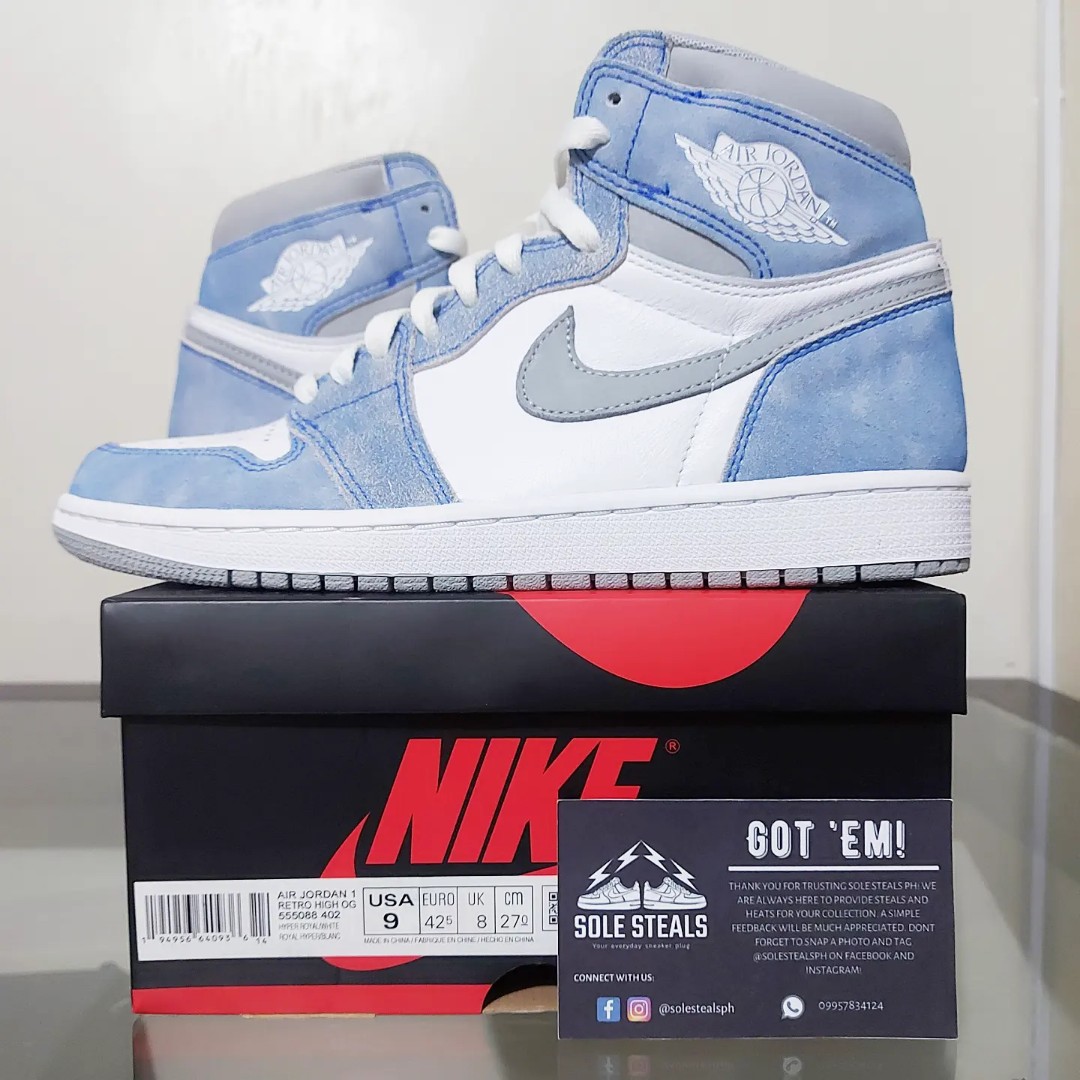 Air Jordan 1 High Hyper Royal, Luxury, Sneakers & Footwear on Carousell