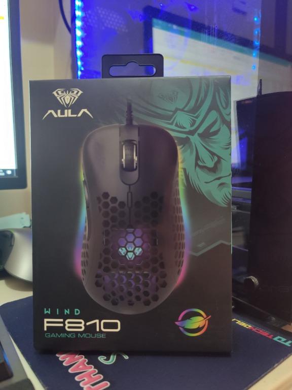 AULA F810 Honeycomb Wired Gaming Mouse with RGB Backlight, Computers ...