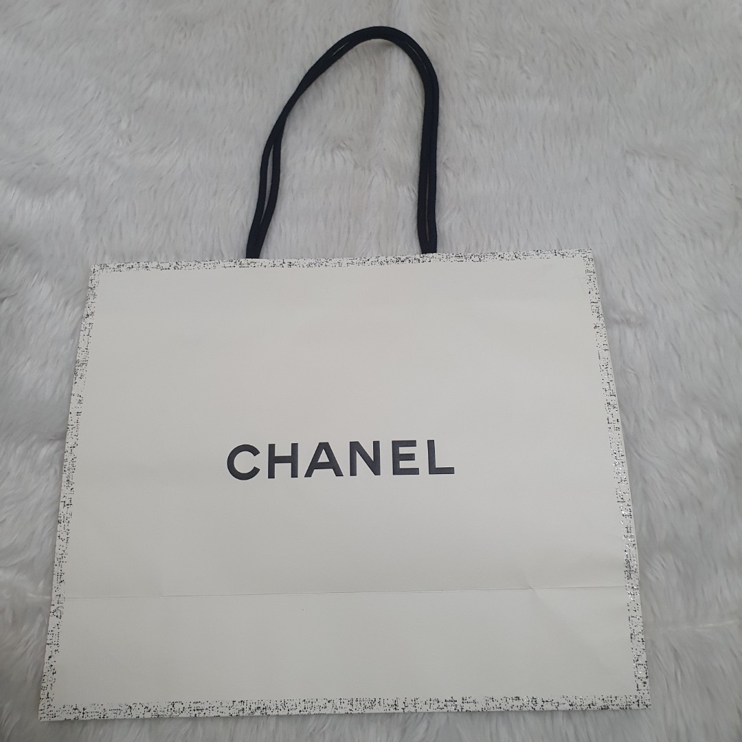 Authentic Chanel Paper Bag, Women's Fashion, Bags & Wallets, Backpacks ...