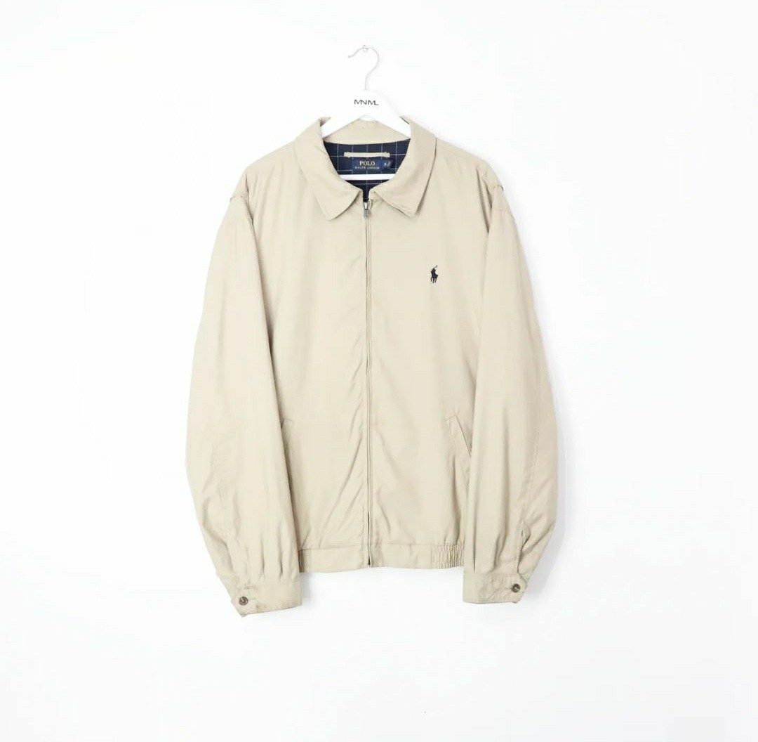 Beige Vintage RL Harrington, Men's Fashion, Coats, Jackets and ...