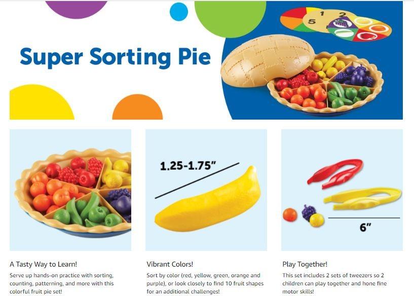 BNIB: Learning Resources Super Sorting Pie Preschool Games Develops ...