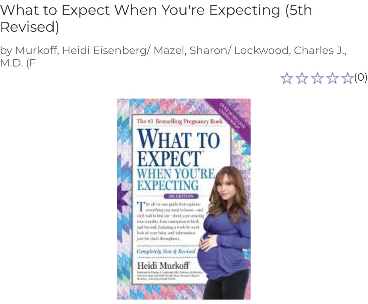 Book: What to Expect When You're Expecting (5th Revised), Health ...