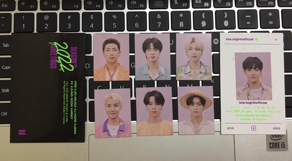 BTS SG22 ID PHOTO SET RM JIN SUGA JHOPE JIMIN TAEHYUNG JUNGKOOK ...