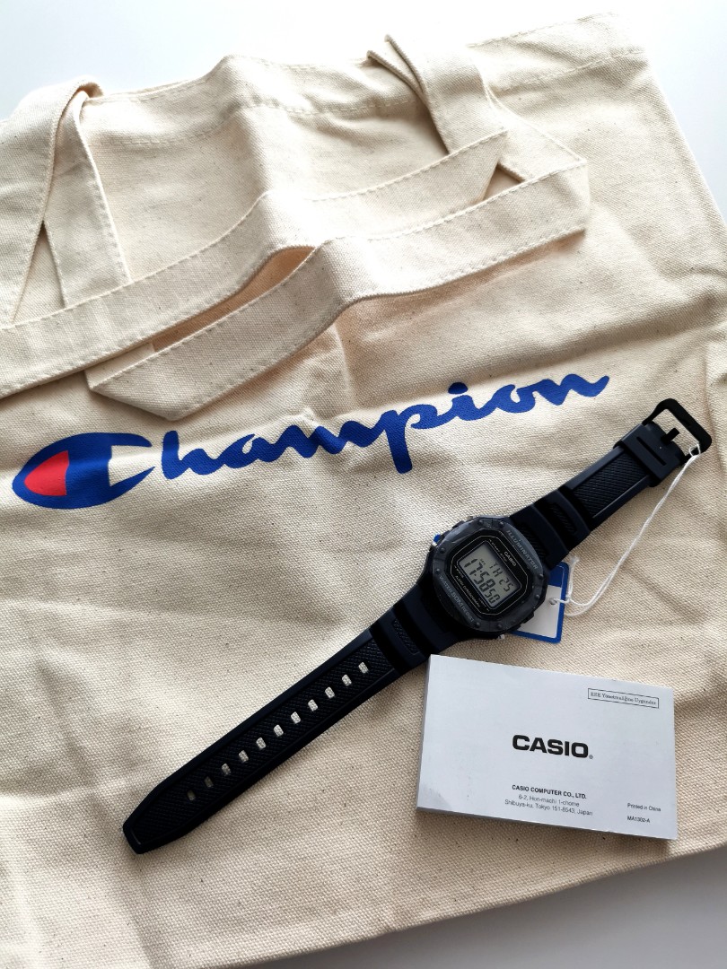 Champion Tote Bag + Casio Watch, Women's Fashion, Bags & Wallets ...