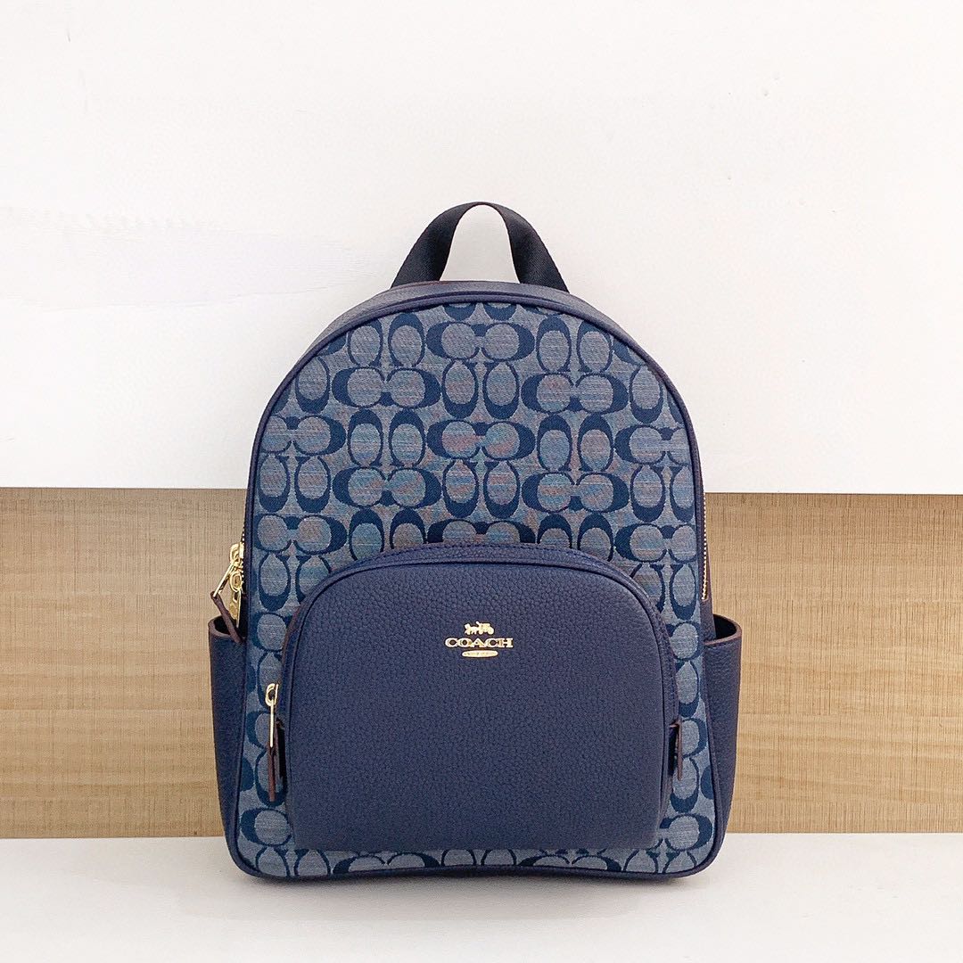 Coach Denim Court Backpack, Women's Fashion, Bags & Wallets, Backpacks ...