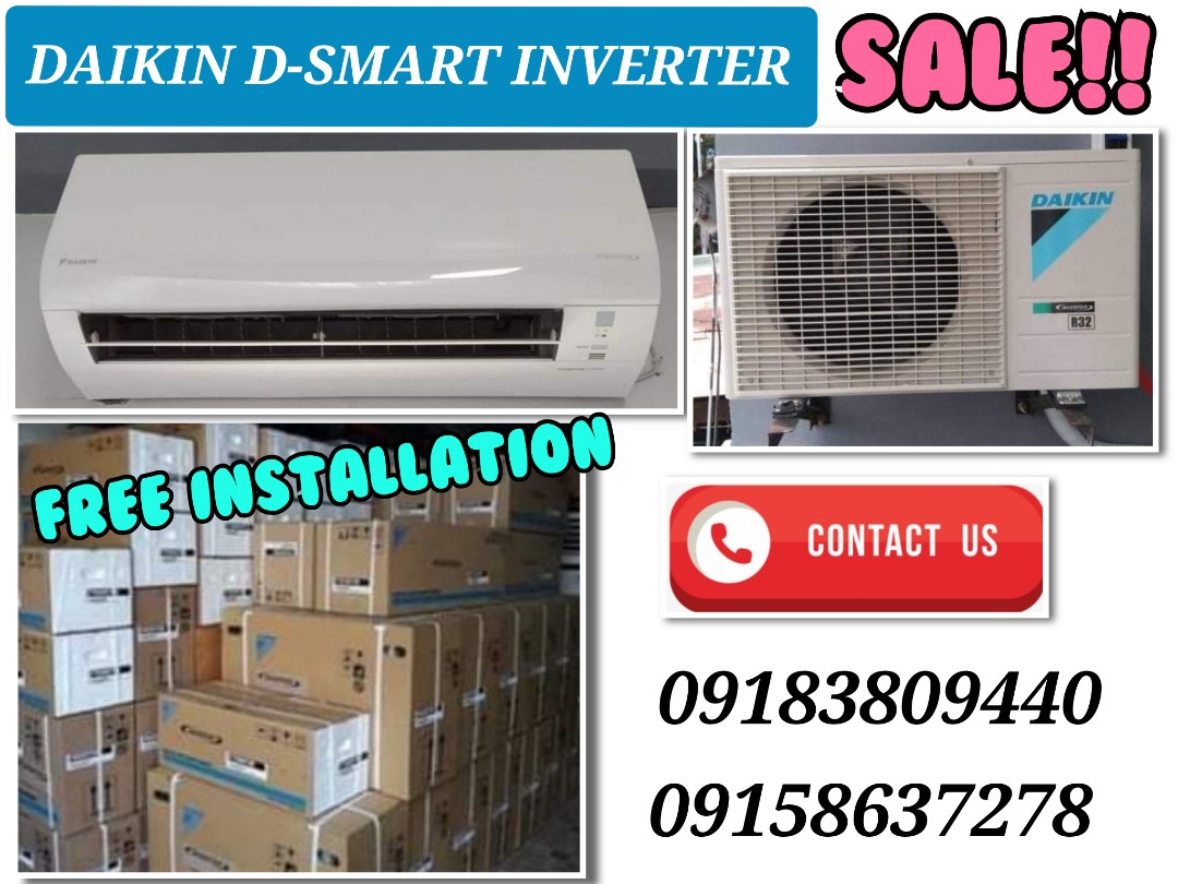 Daikin D-Smart Inverter Split Type Aircon, TV & Home Appliances, Air ...