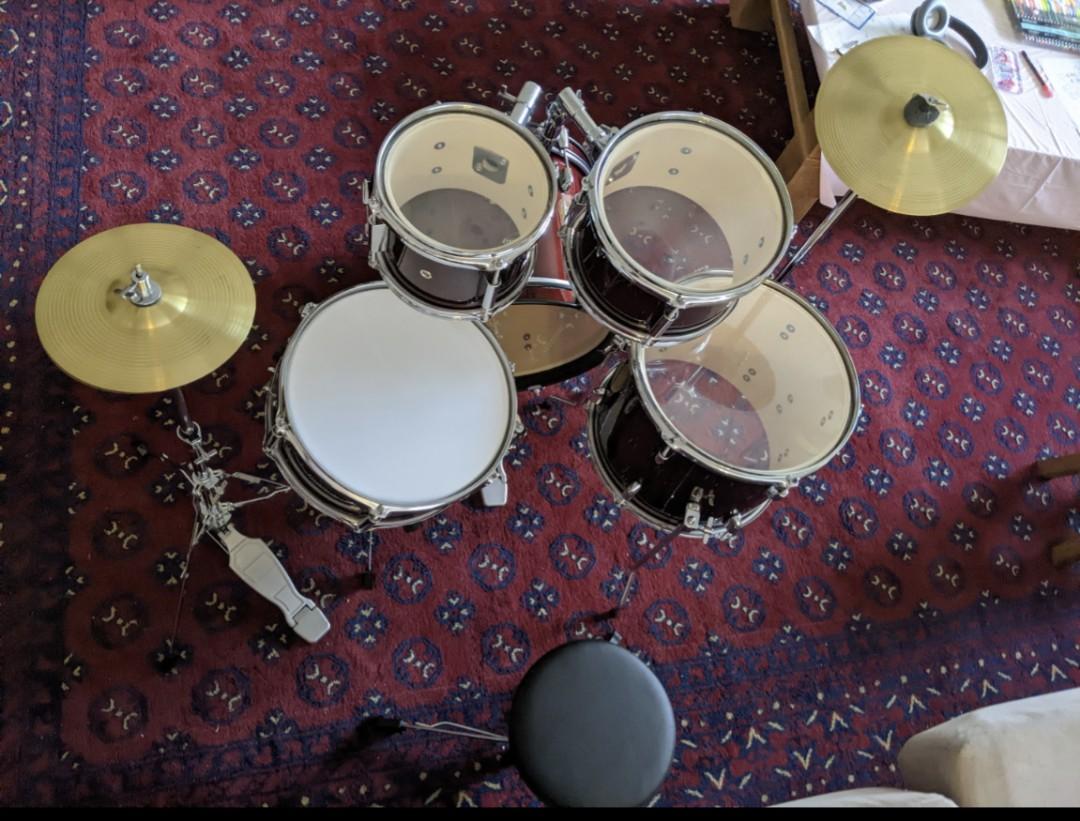 [Deal] DRUM KIT LUDWIG 5-PIECE JUNIOR DRUM SET WINE RED, Hobbies & Toys ...