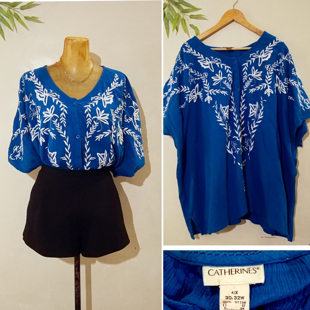 Embroidered Catherine Top, Women's Fashion, Tops, Blouses on Carousell
