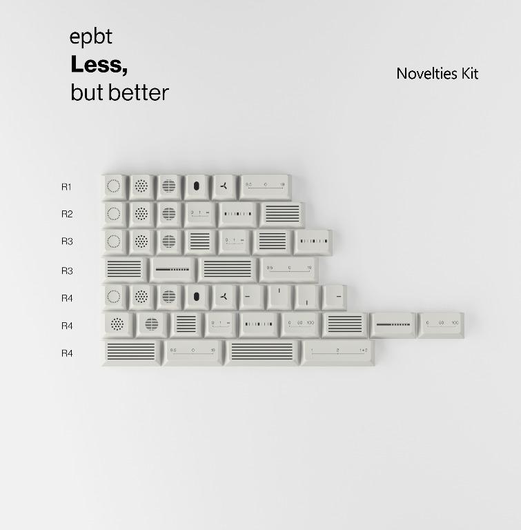ePBT Less But Better Keycap Kits (Base, Novelties, Less, Spacebars ...
