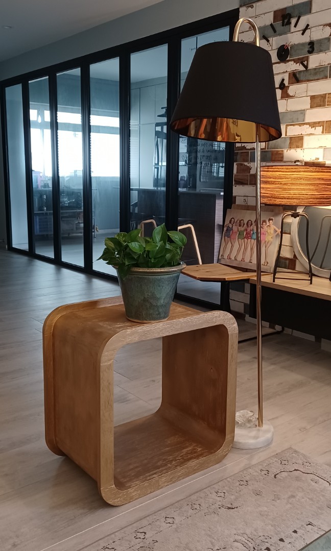 Hari Raya Sale - Golden Solid Wood Side Table / Console / Accent Table ...