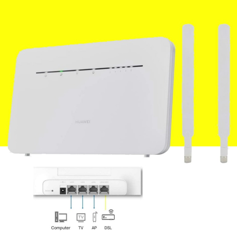 Huawei B535 4G/LTE (Cat 7) Router Model - Dual Band Wifi - Singtel ...