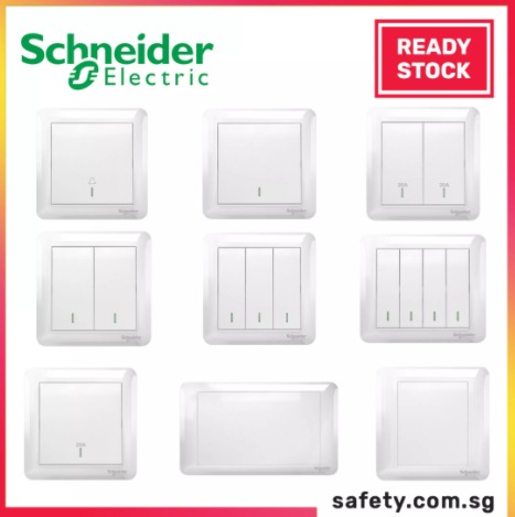 Schneider Lighting Switches 1 2 3 4 Gang 1 2 Way 13A 20A , Furniture ...