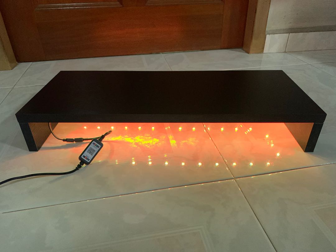 Monitor Riser Stand w/ LED strip, Furniture & Home Living, Furniture ...