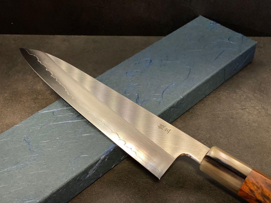 Nakagawa Yauchi Migaki Ginsan 210mm Gyuto Japanese chef knife ...