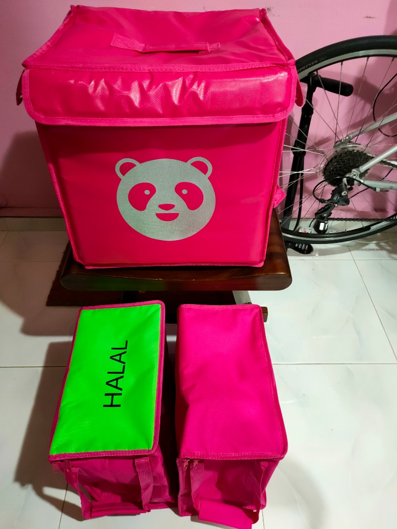 New Foodpanda Cyclist/E-bike Bagpack + Halal Thermal bag + Regular ...