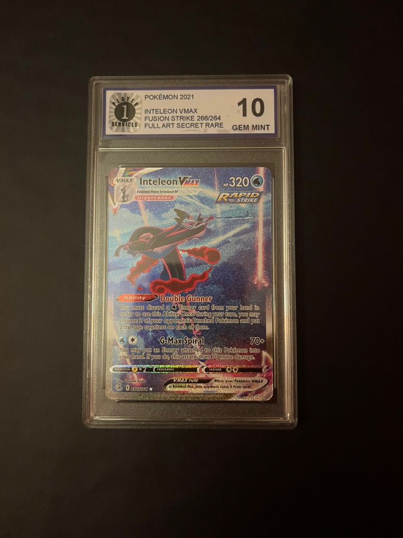 P1S 10 Inteleon Vmax Fusion Strike Full Art Secret Rare Pokemom TCG ...