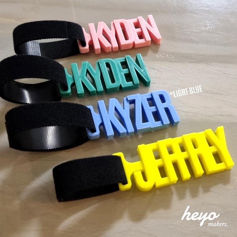 Personalised Colourful Large Name Tag | Customised Name With Velcro ...