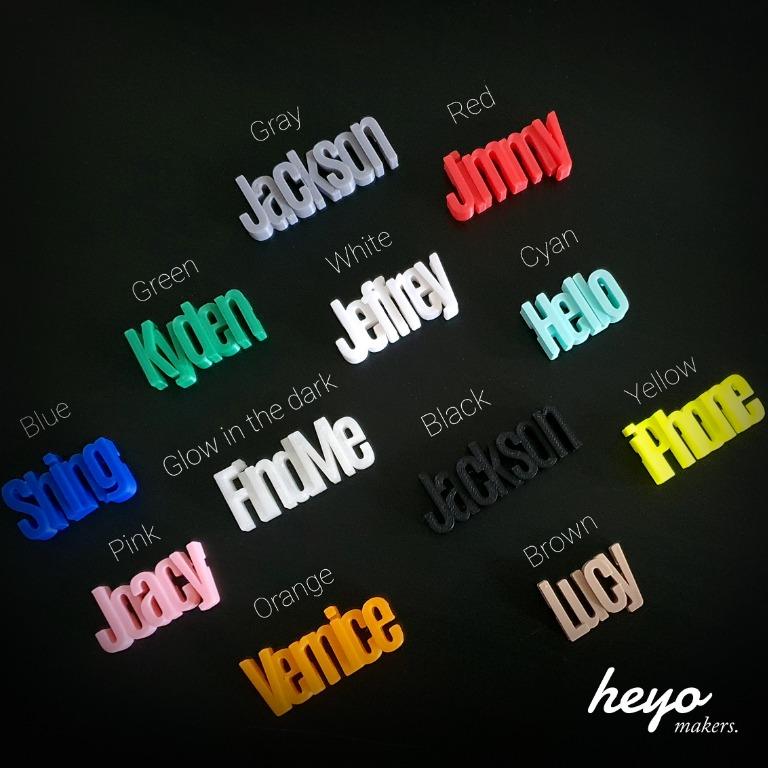 Personalised Colourful Large Name Tag | Customised Name With Velcro ...