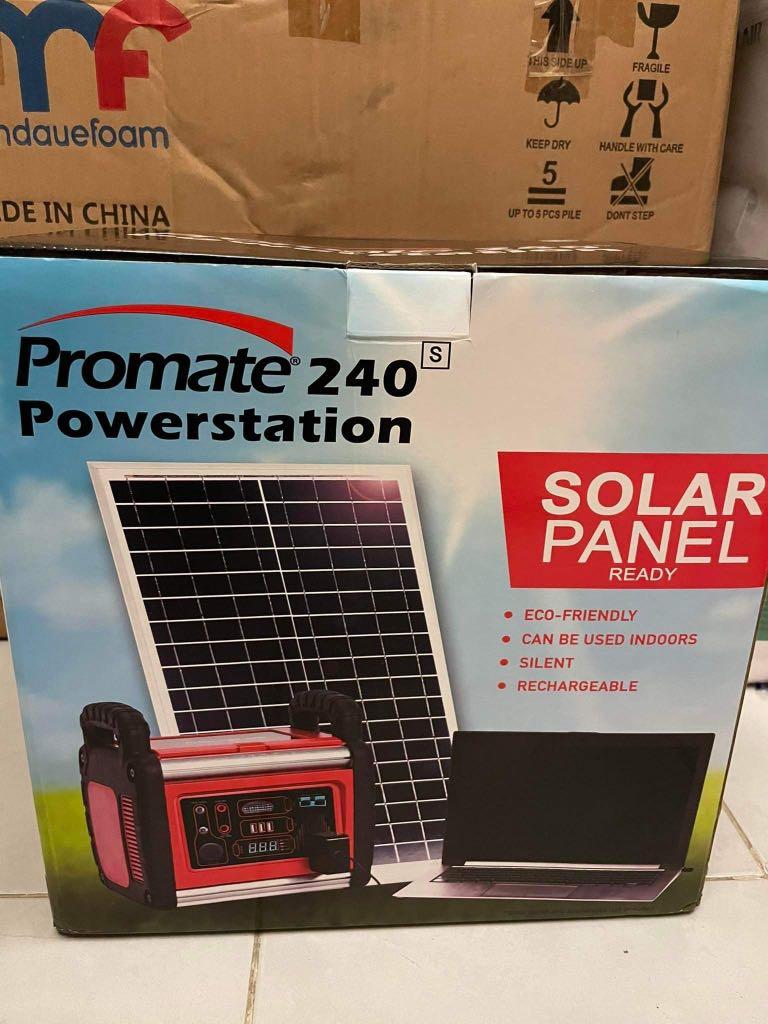 Promate 240 Powerstation (400W Power) with Solar Panel bundle, TV ...