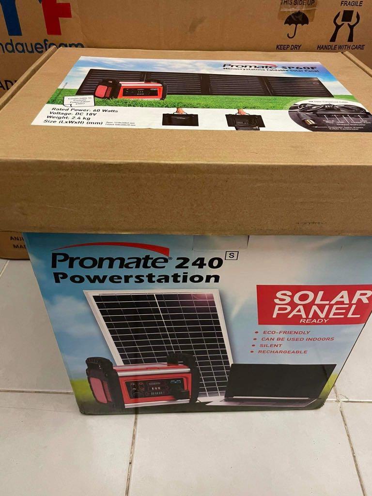 Promate 240 Powerstation (400W Power) with Solar Panel bundle, TV ...