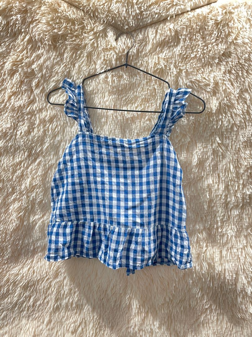 Raffles Crop Top, Women's Fashion, Tops, Sleeveless on Carousell