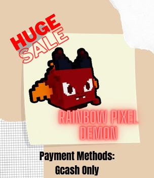 Rainbow Pixel Demon PSX, Video Gaming, Gaming Accessories, In-Game ...