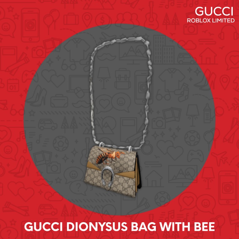 Roblox Limited | Gucci Dionysus Bag with Bee, Video Gaming, Gaming ...