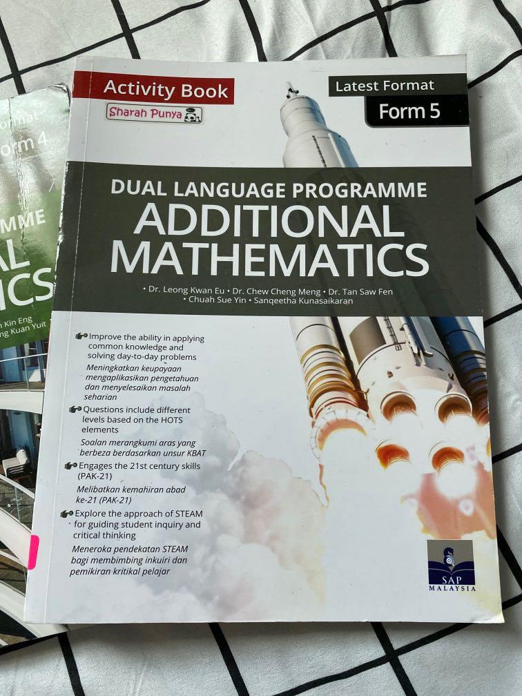 Sap Dual Language Programme Additional Mathematic Form 4 Additional Mathematic Form 5 Activity