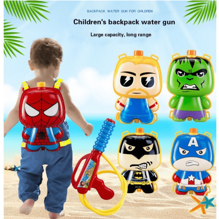 [SG LOCAL STOCKS] Watergun Kids Backpack with attachable Spray Gun ...