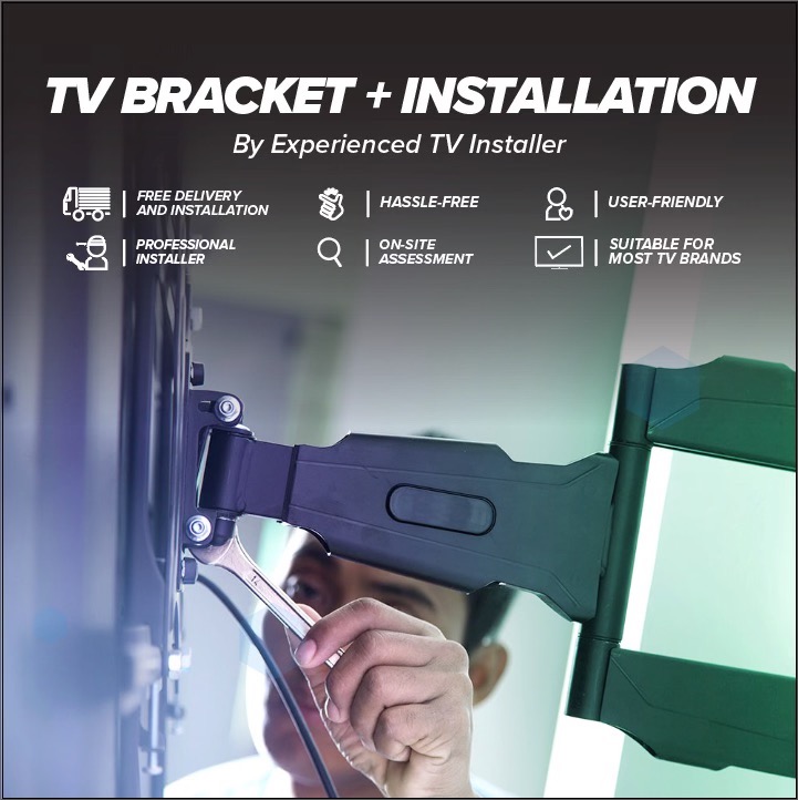 TV wall mount installation service / Fixed bracket/ Swivel bracket/ new ...
