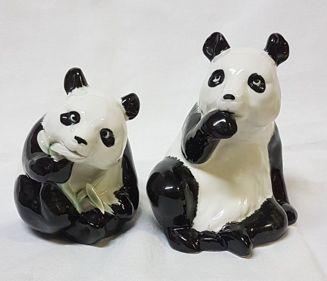 Two Porcelain Pandas Ornament Display, Hobbies & Toys, Memorabilia ...