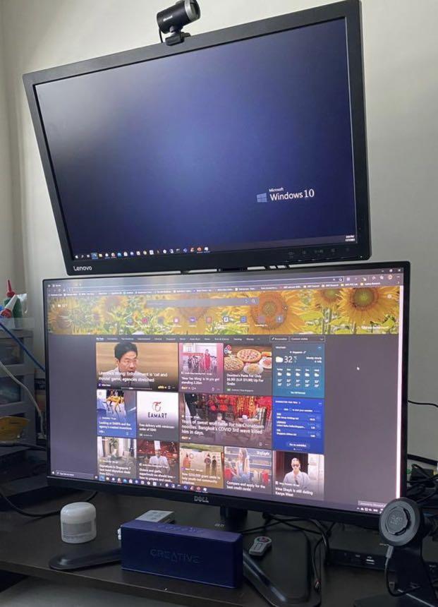 ULTI Evo Dual LCD 13 to 34 inch Monitor Vertical Desk Stand, Free ...