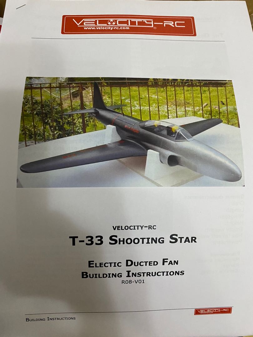 Velocity RC T-33 Shooting Star ARF w Fan (see links), Hobbies & Toys ...