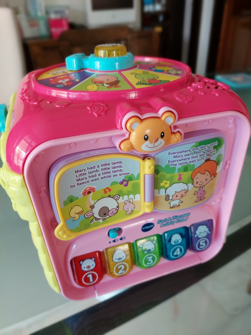 VTech Sort and Discovery Activity Cube, Babies & Kids, Infant Playtime ...