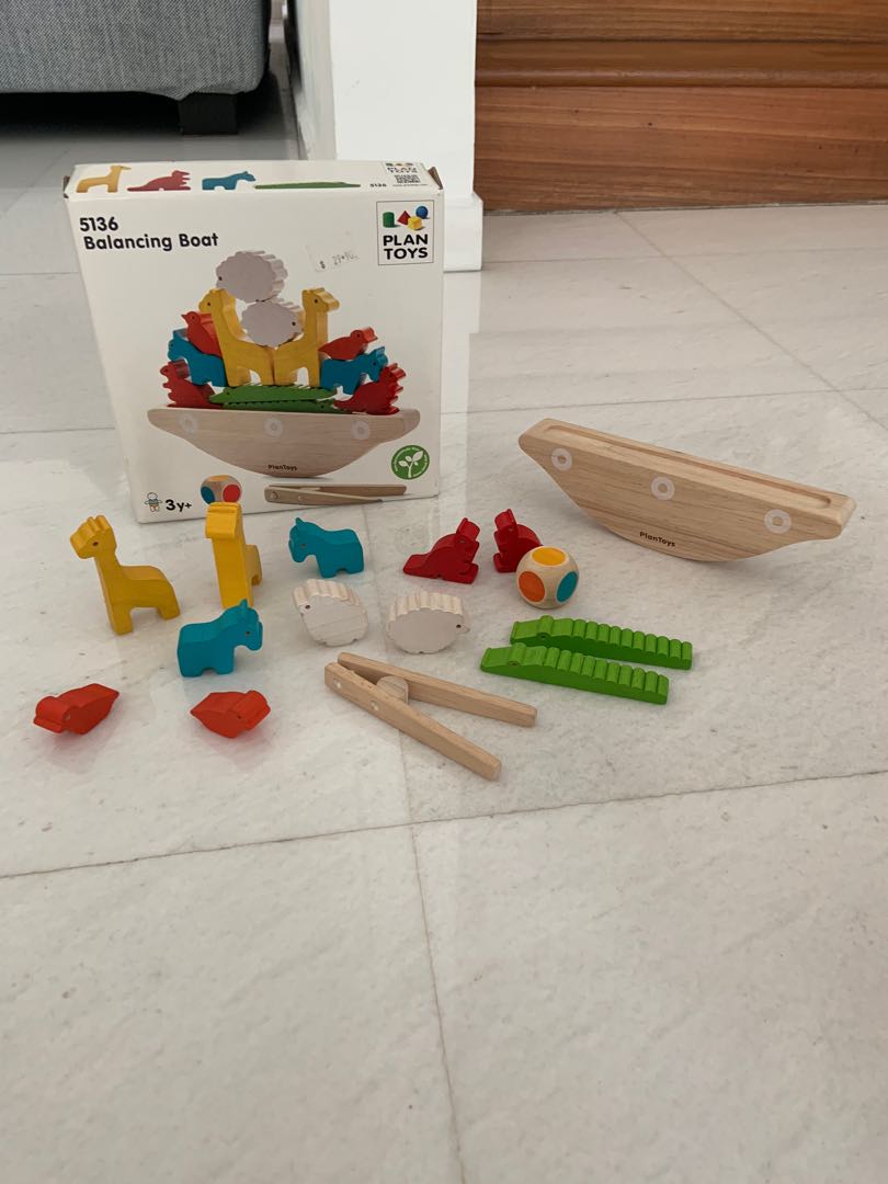 Wooden balancing boat game, Hobbies & Toys, Toys & Games on Carousell