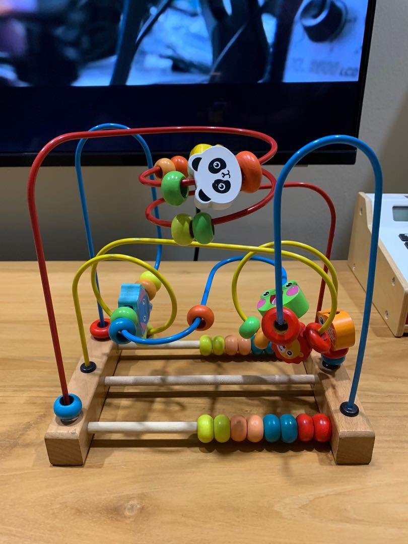 Wooden Bead Maze Toy, Babies & Kids, Infant Playtime on Carousell