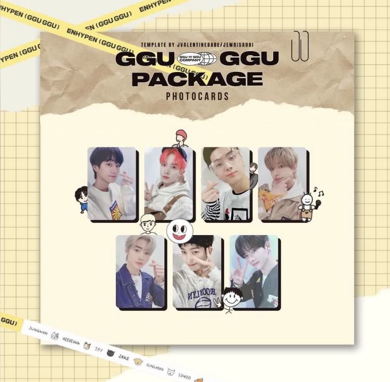 wtt enhypen ggu ggu package 2022 random pc, Hobbies & Toys, Memorabilia ...