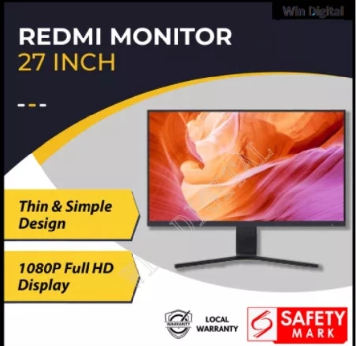 Xiaomi Redmi Monitor 27 Inch Screen (Global Version) 60Hz High Refresh ...