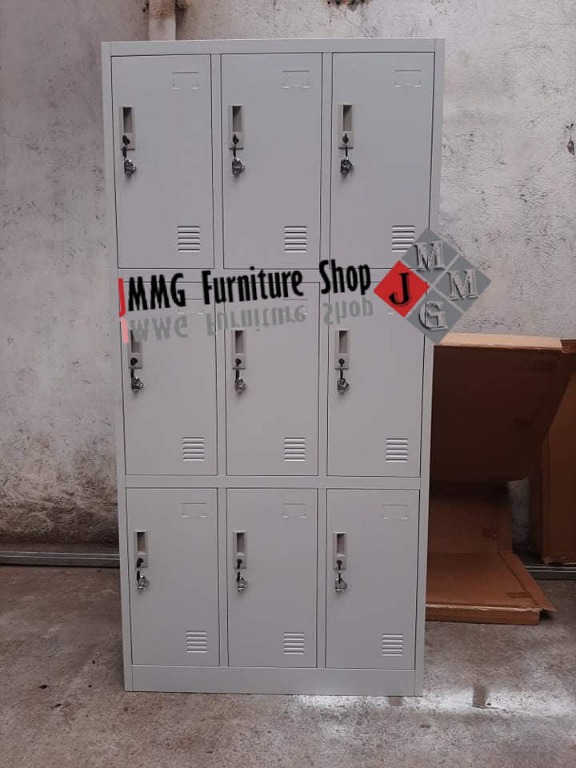 9 DOOR STEEL LOCKER CABINET . DOUBLE LOCK . OFFICE FURNITURE, TV & Home ...