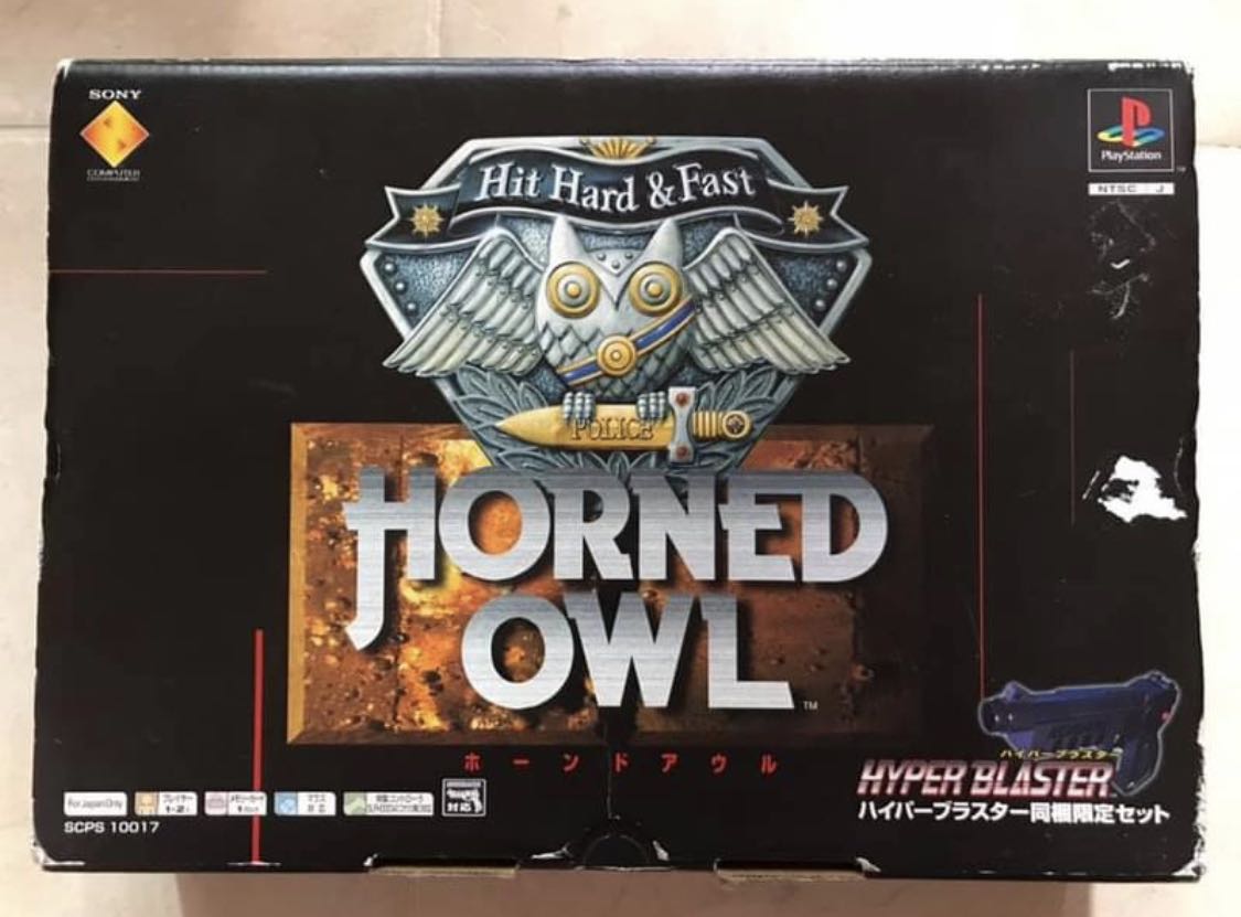 日版 PS KONAMI HYPER BLASTER HORNED OWL BOXSET GUN CON CONTROLLER 未來警察對決 ...