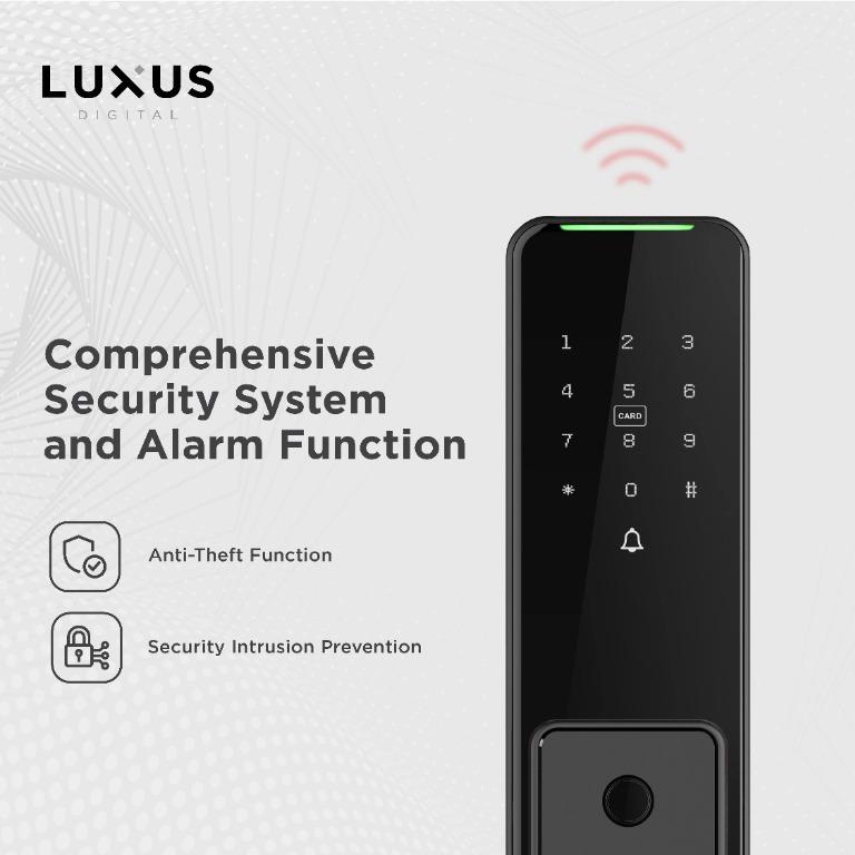 Luxus ATLAS Ultra Slim WIFI Digital Door Lock 2023 | 2 Year Warranty ...
