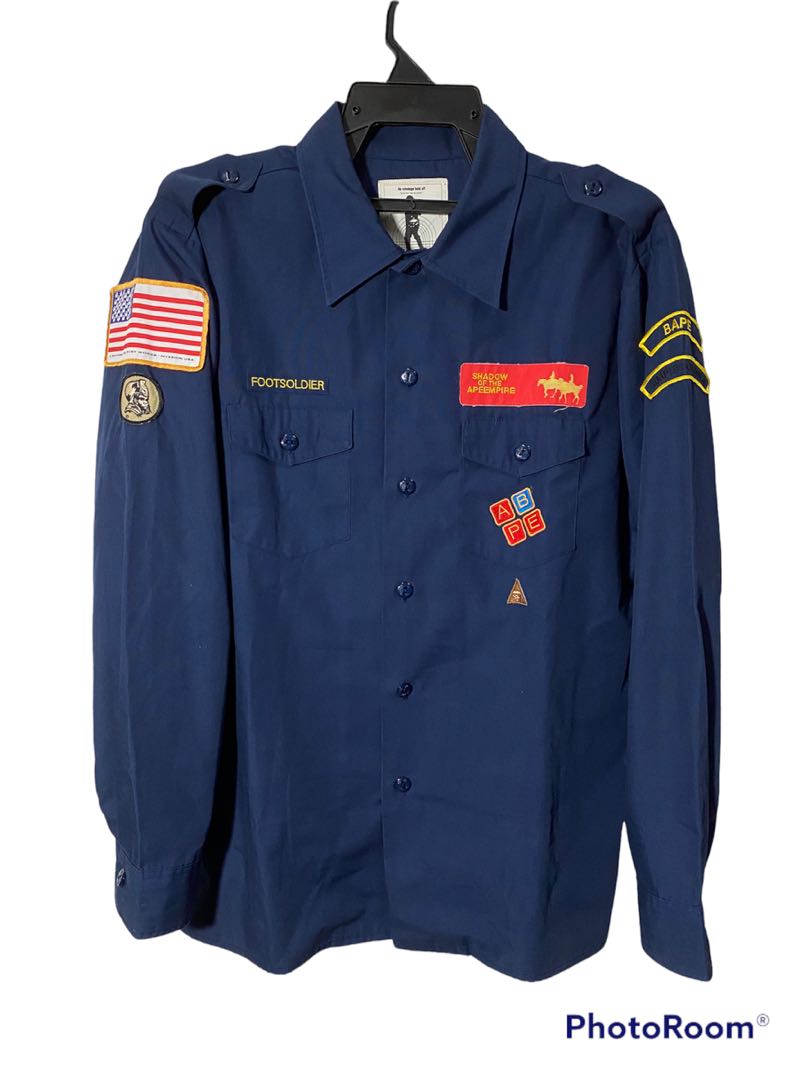 BAPE ARMY MILITARY PATCHES SCOUT , Men's Fashion, Tops & Sets, Tshirts ...